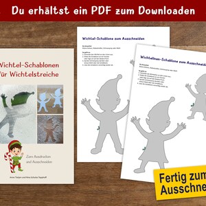 Wichtel Schablone zum Ausdrucken - Perfekt für Wichtelstreiche, Fenster ...