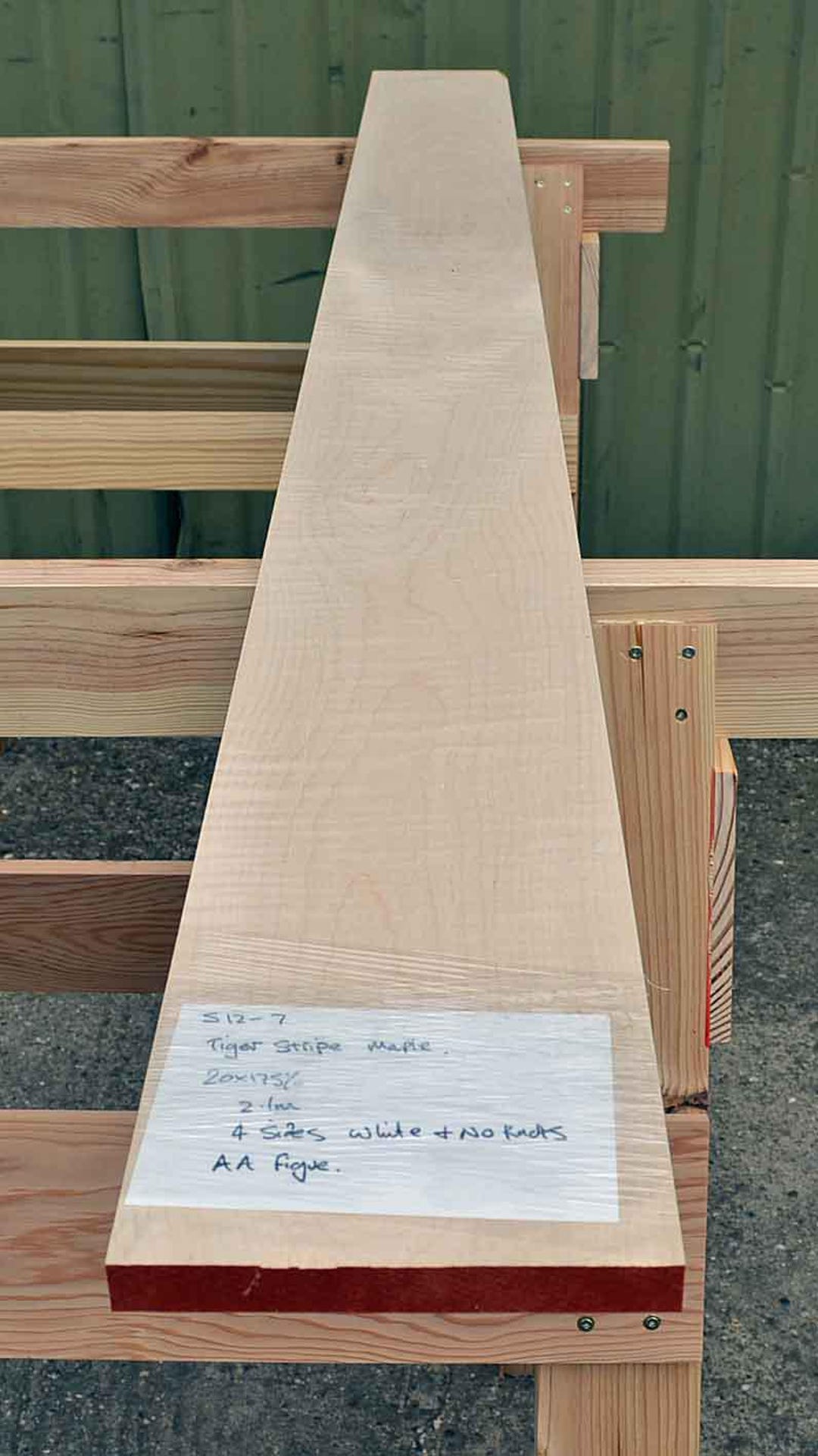 Tiger Stripe Flamed White Maple Board - Stunning Figure 4 Sides ...