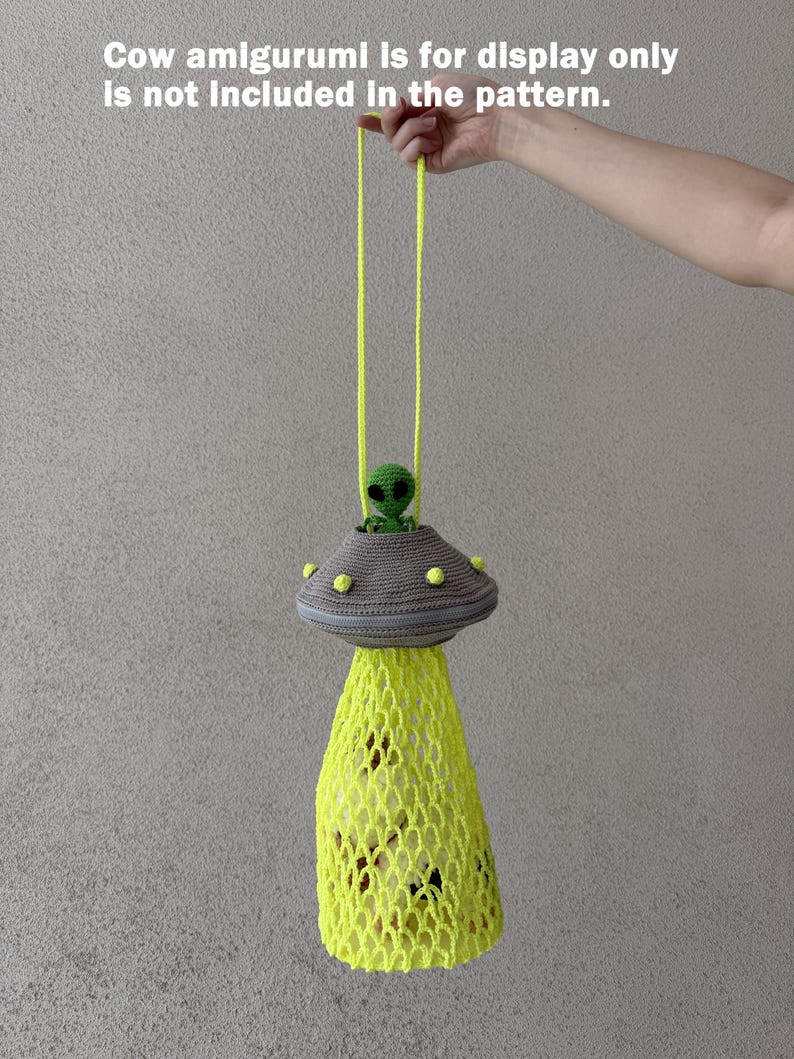 UFO Foldable Mesh Bag Crochet Pattern PDF | Reusable Crochet Tote ...