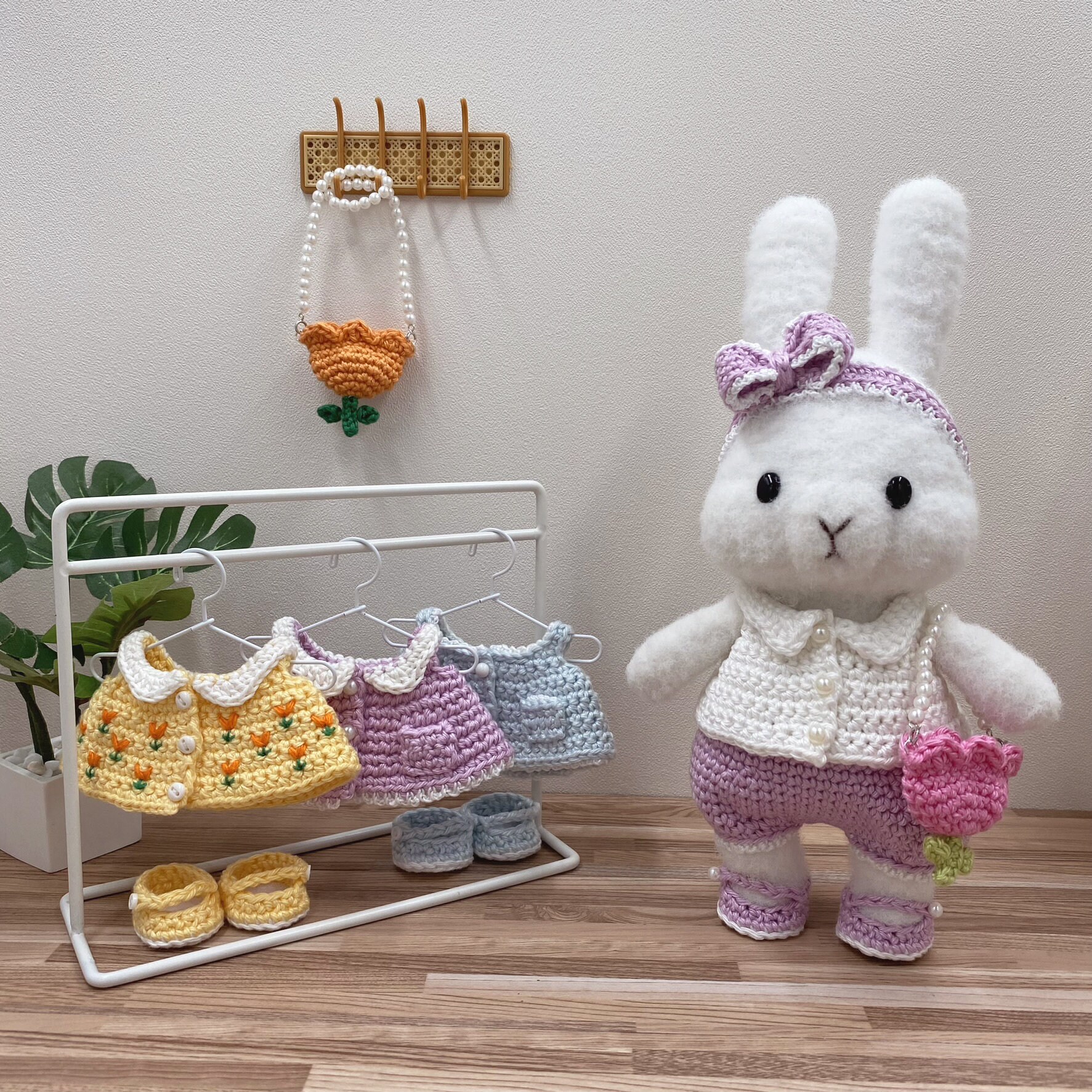 Dress-up Bunny Amigurumi Tulip Outfit Set Crochet Pattern # DUBA-01.02 ...