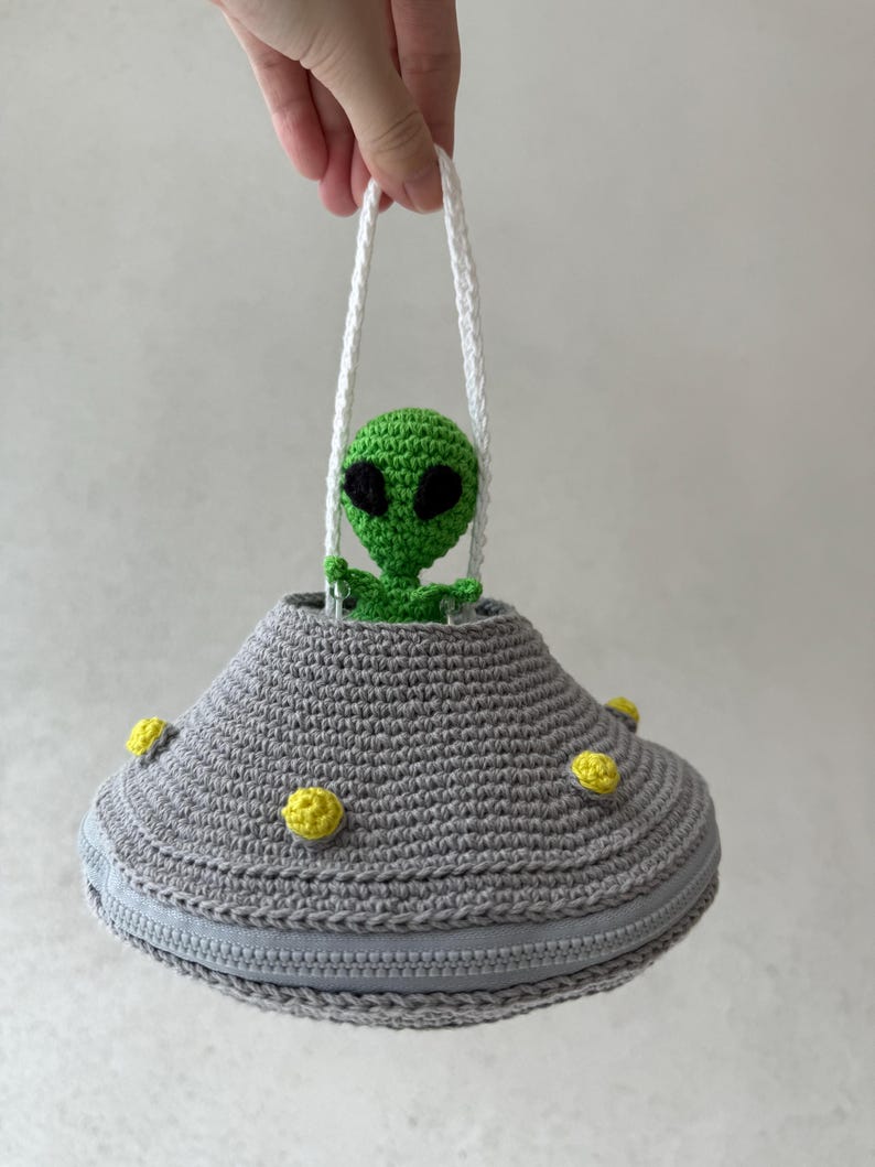 UFO Foldable Mesh Bag Crochet Pattern PDF | Reusable Crochet Tote ...