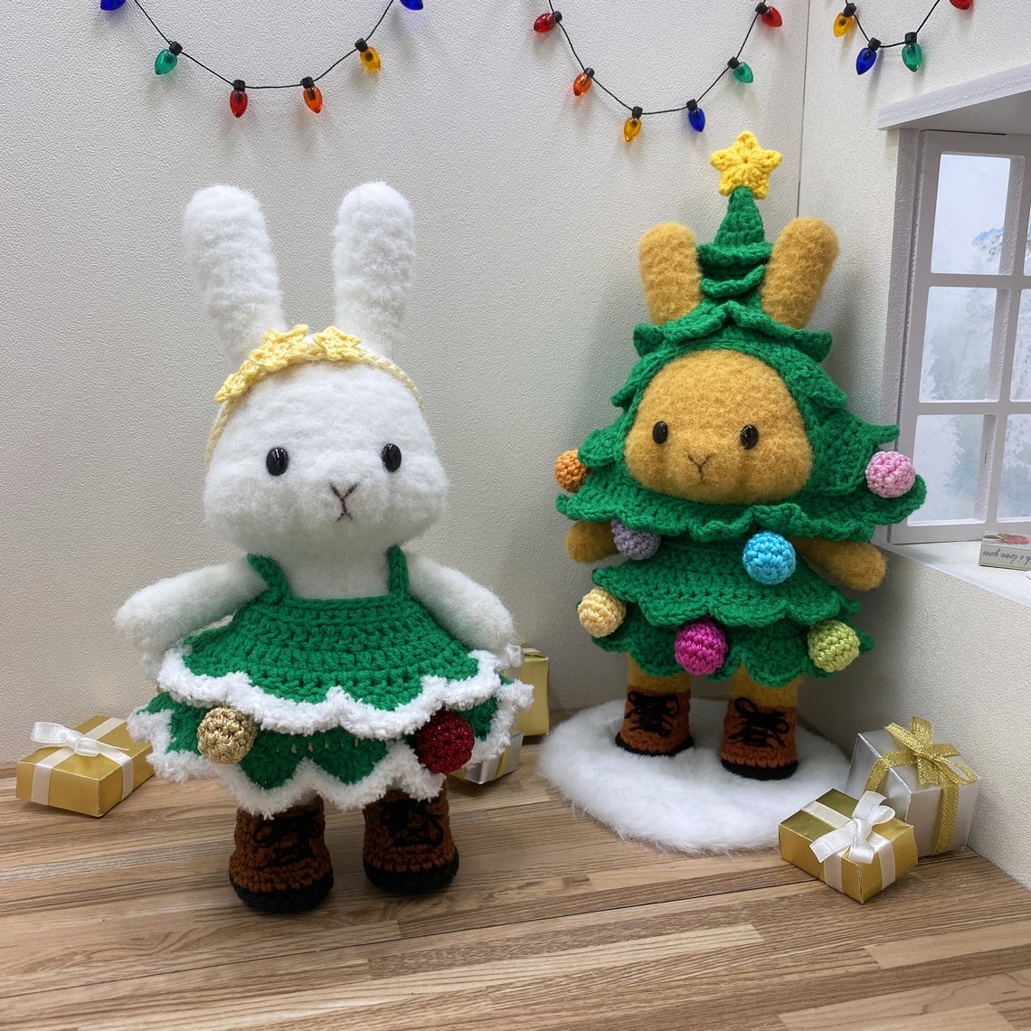 Dress-up Bunny Amigurumi Bunny Christmas Tree Costume Set - Etsy
