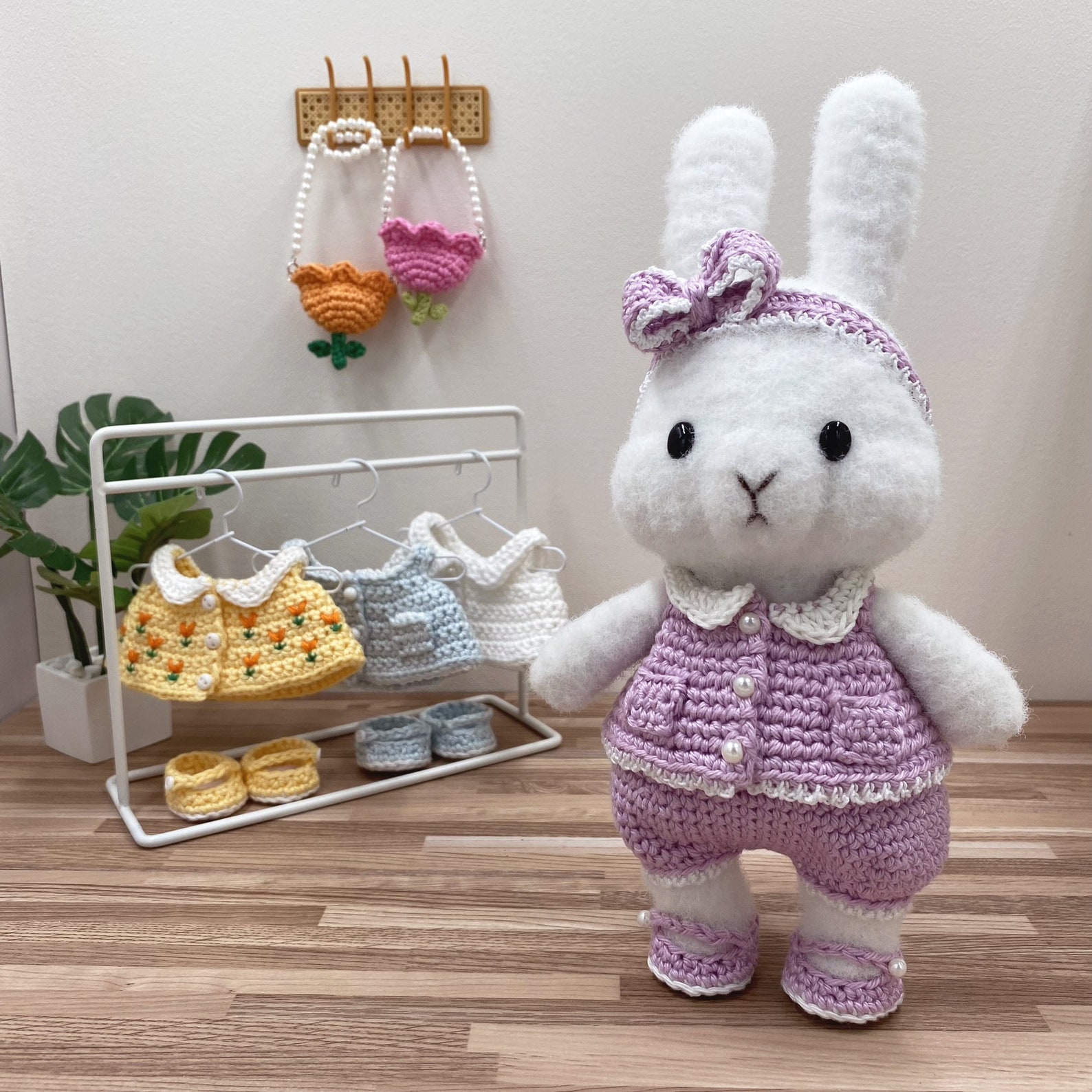 Dress-up Bunny Amigurumi Tulip Outfit Set Crochet Pattern - Etsy