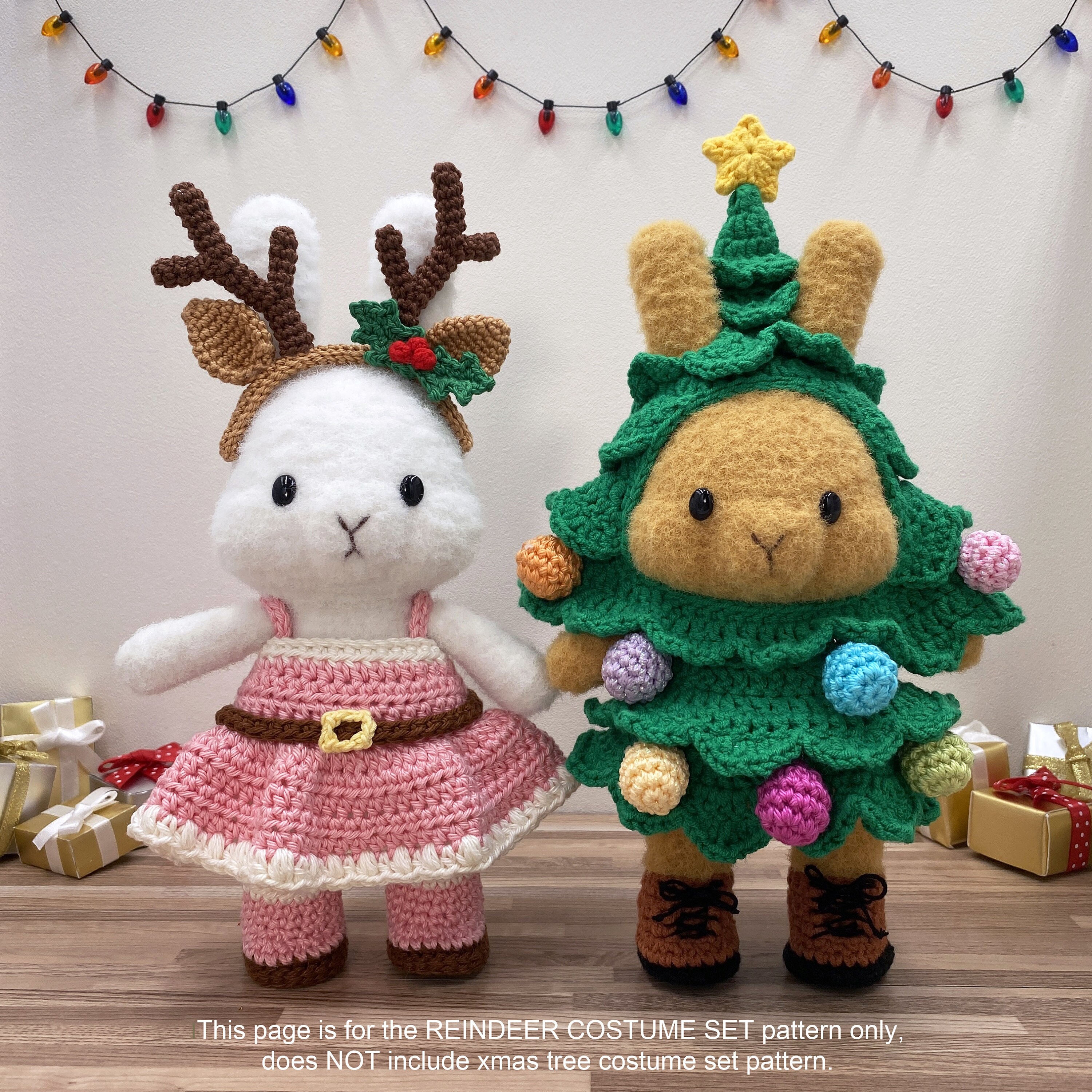 Dress-up Bunny Amigurumi Reindeer Dress Set # DUBA-01.05 | Cute Xmas ...