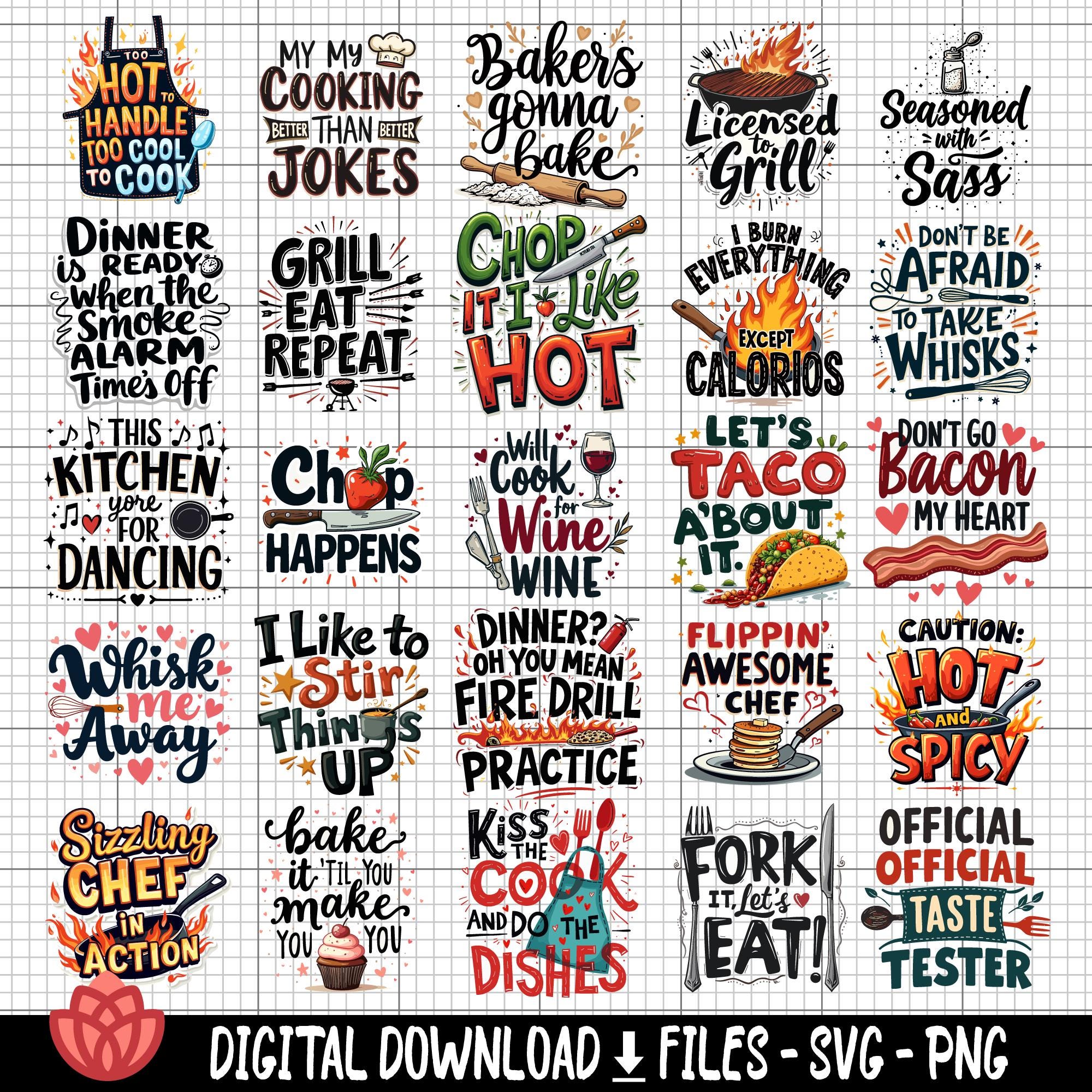 Funny Apron Quotes Svg Bundle, Humorous Apron Designs, Cooking Quotes ...