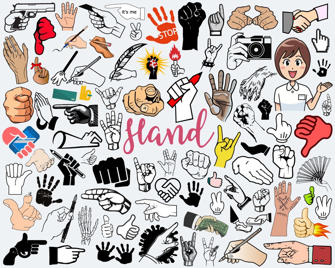 Hand Svg Bunde, Piece, Skeleton Hand, Sign Language, Union Hand, Finger ...