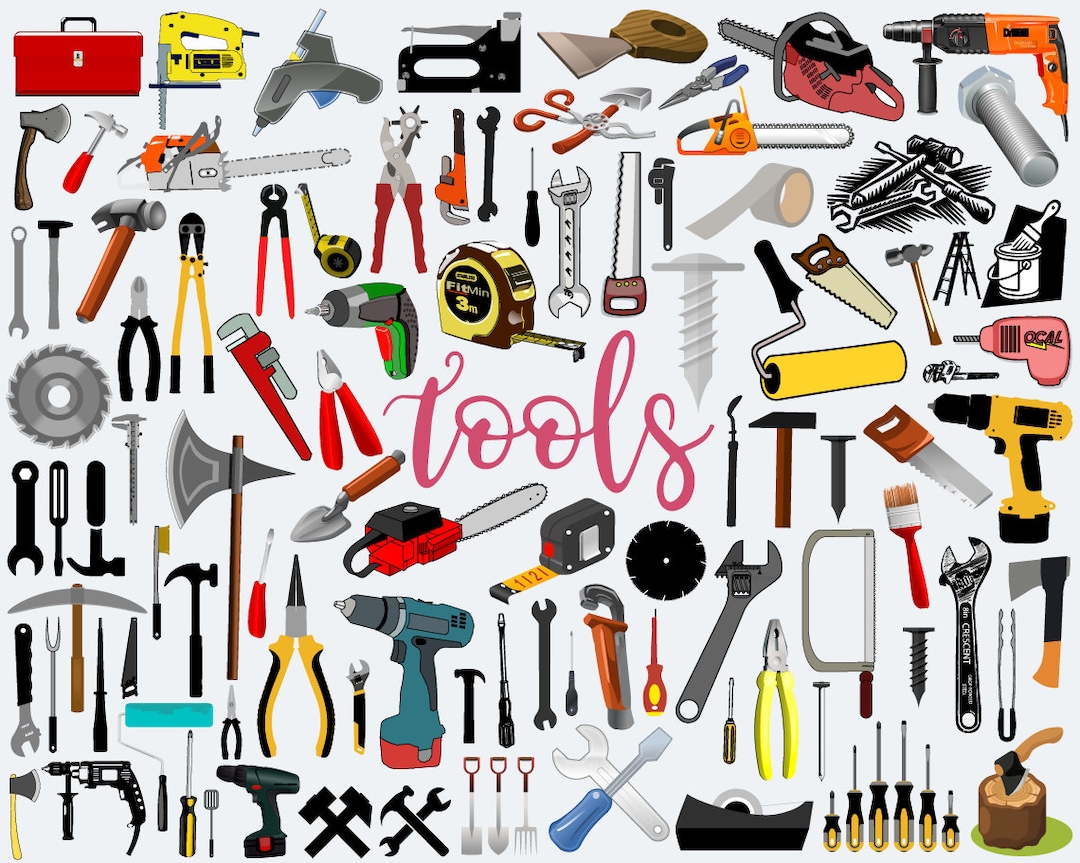 Tools Svg Bunde, Carpenter Equipment, Joiner's Wood, Wood Saw, Hammer ...