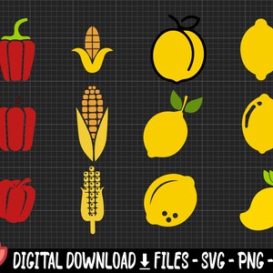 100 Vegetables and Fruits SVG Bundle | Vegetables Clipart, Summer Fruit ...