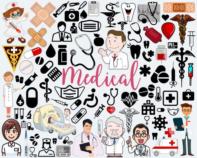 Medical Svg Bunde, Medical Clipart, Medical Graphics, Medicinal Tools ...