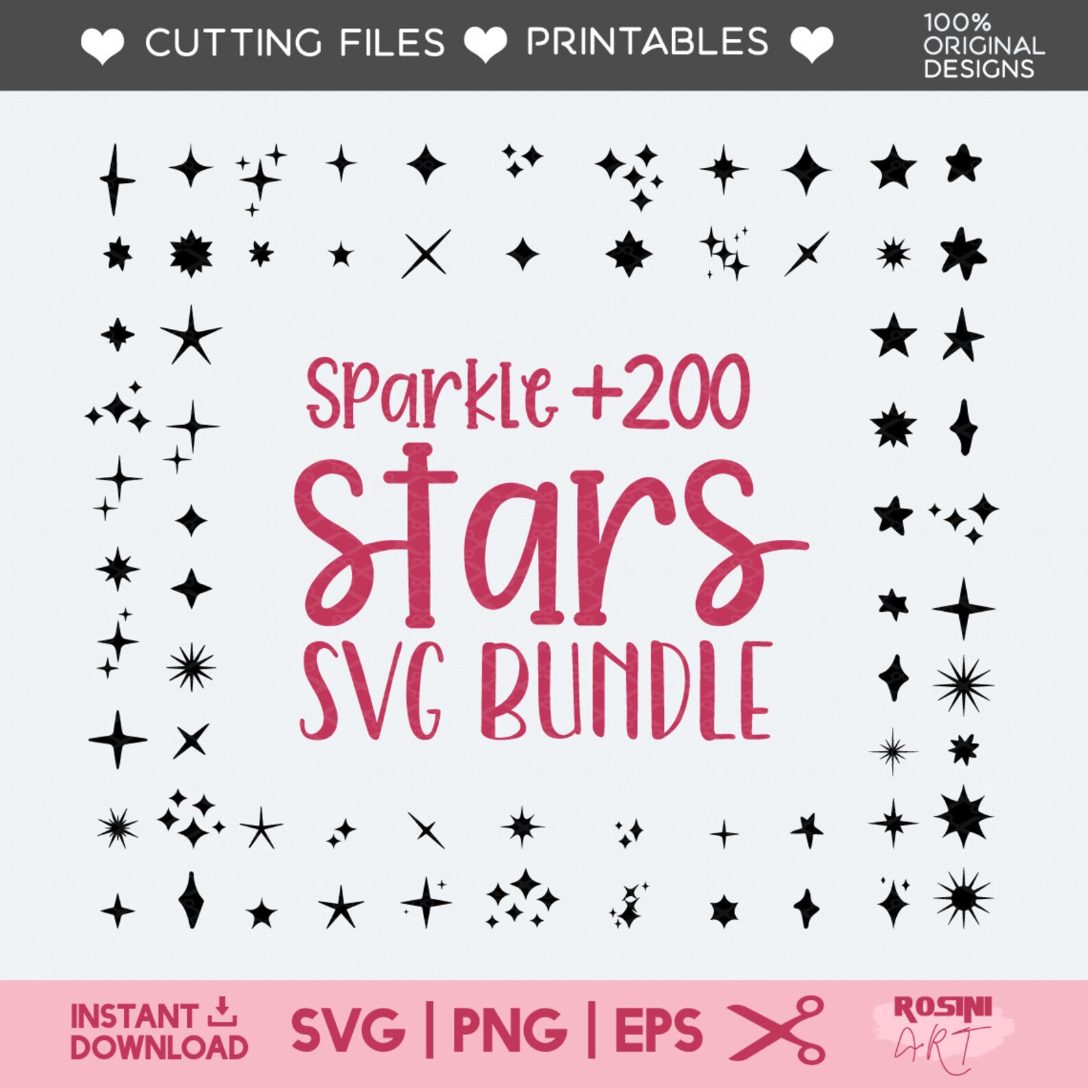 Sparkle Stars Svg Bunde, Sparkle Svg, Star Svg, Star Icon, Different ...