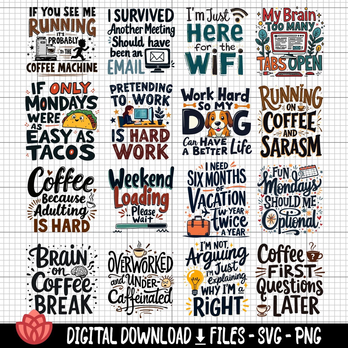 Funny Work Quotes Svg Bundle, Hilarious Office Designs,workplace Humor ...