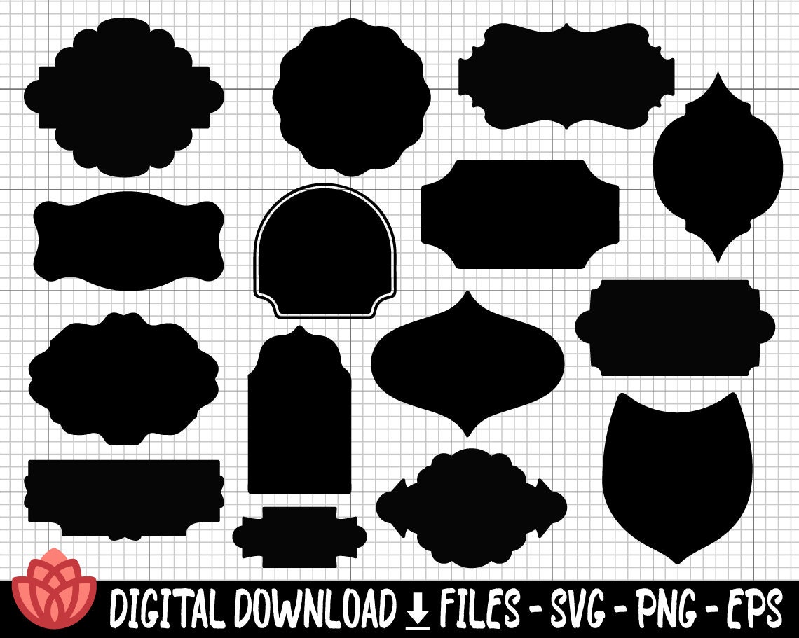 Frame Shapes Svg Bunde, Frame Shapes, Tags Svg, Label Svg, Decorative ...