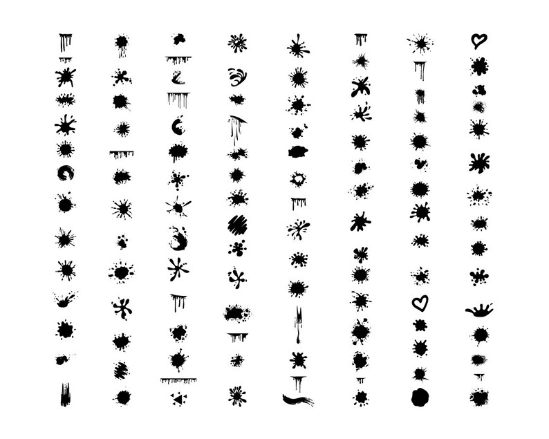 Splatters and Splashes Svg Bunde Splash Drip Dripping - Etsy