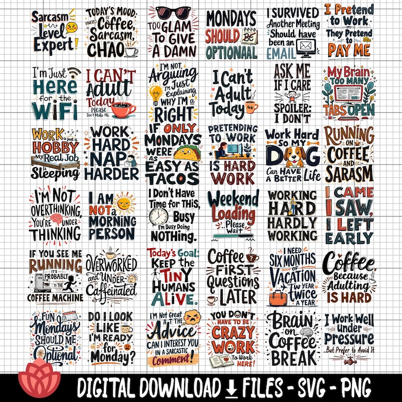 Funny Work Quotes Svg Bundle, Hilarious Office Designs,workplace Humor ...