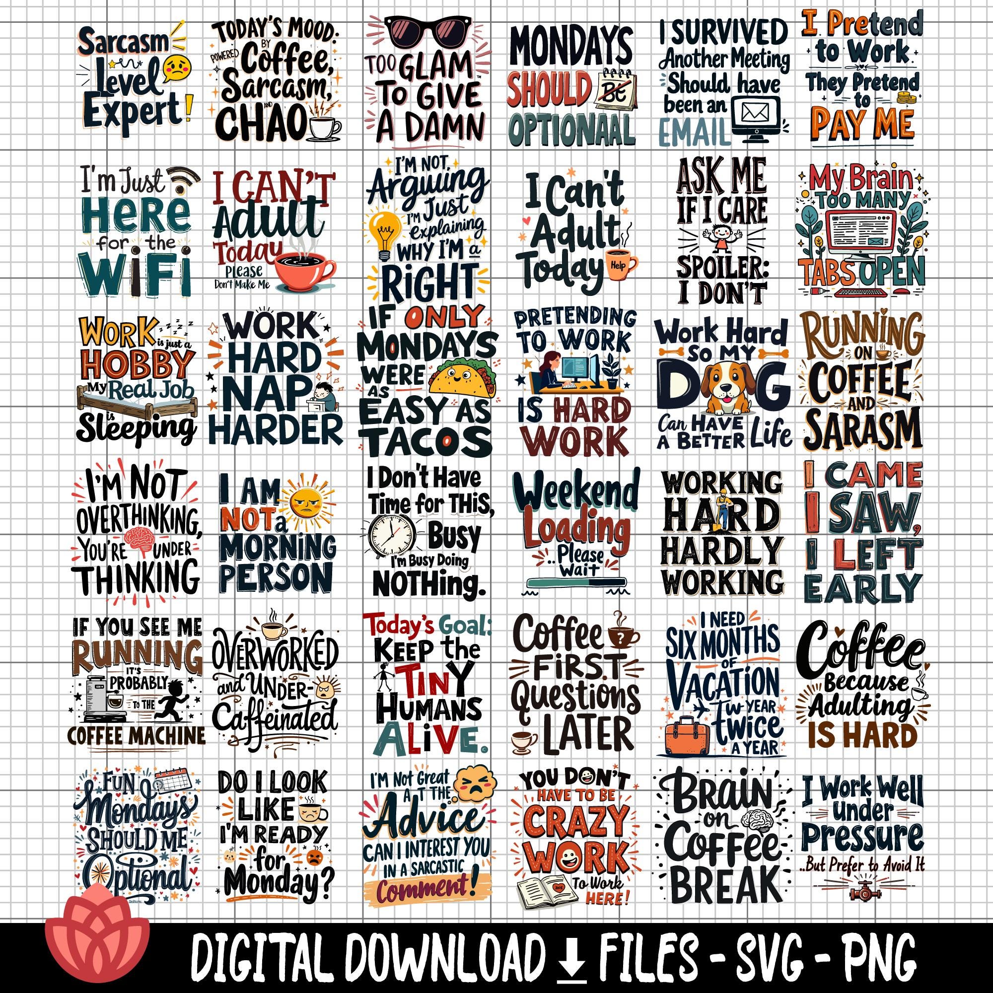 Funny Work Quotes Svg Bundle, Hilarious Office Designs,workplace Humor ...