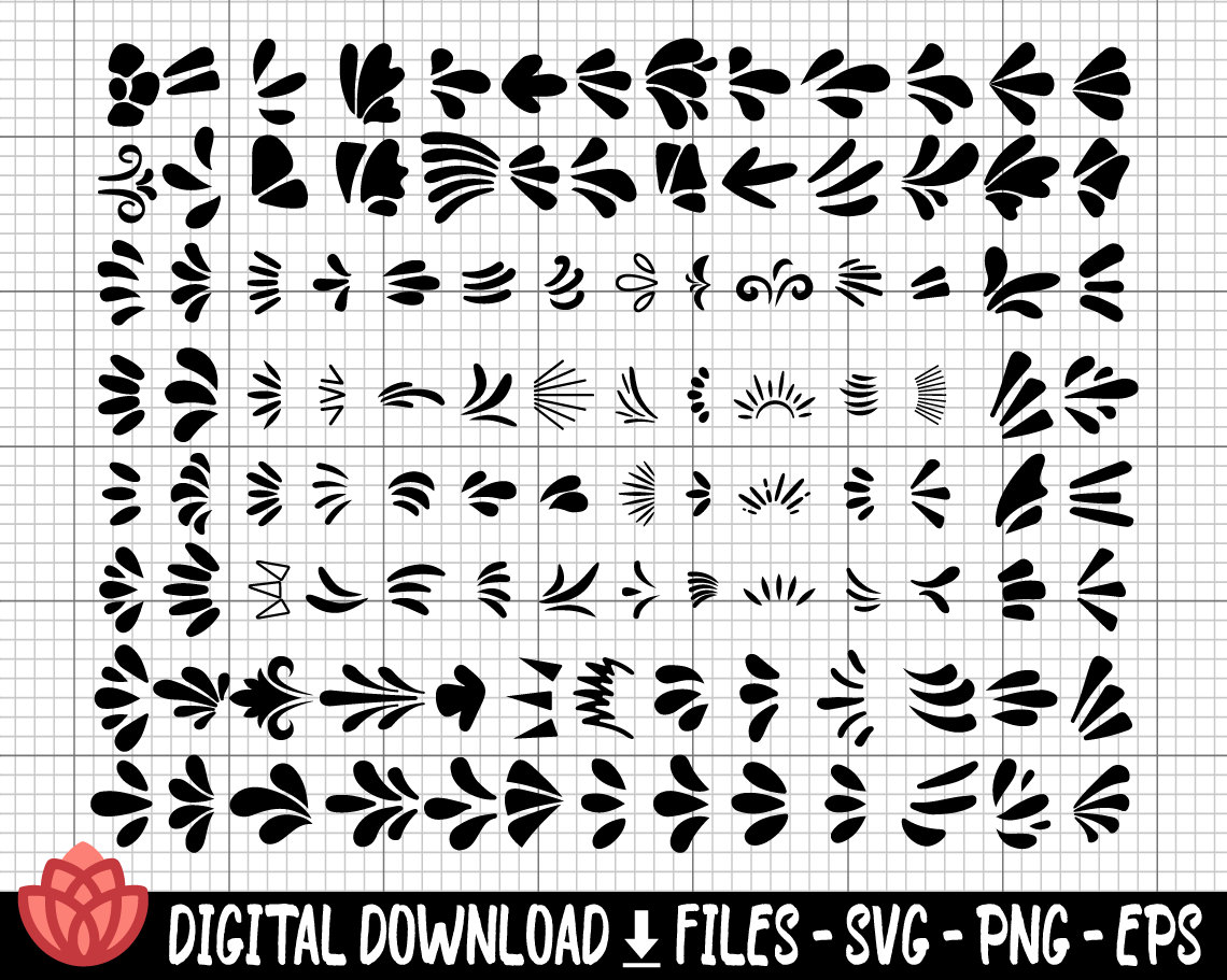 100 Accent Element SVG Bundle Accent Clipart SVG, Design Flourish SVG ...