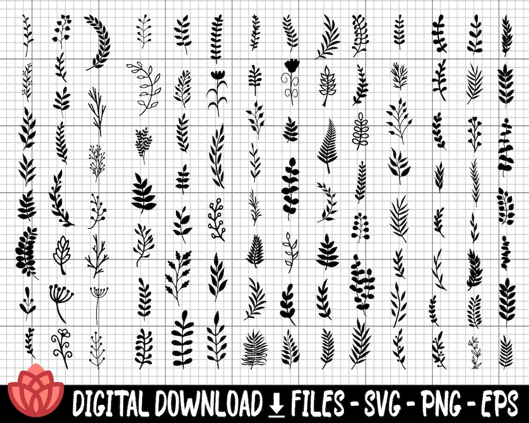 Leaves Svg Bunde, Paper Flower Leaves SVG, Greenery Svg, Leaf Border ...