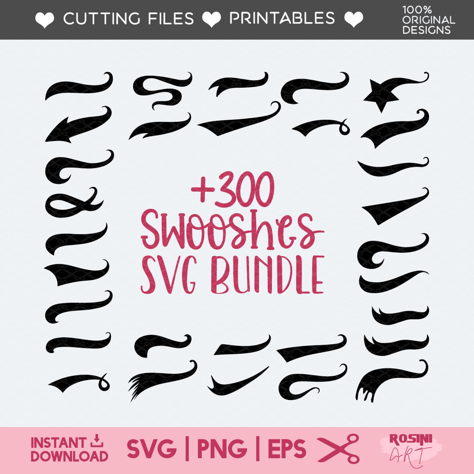 Swooshes Svg Bunde, Text Tails Clipart, Text Tails Monogram Svg, Word ...