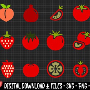 100 Vegetables and Fruits SVG Bundle | Vegetables Clipart, Summer Fruit ...