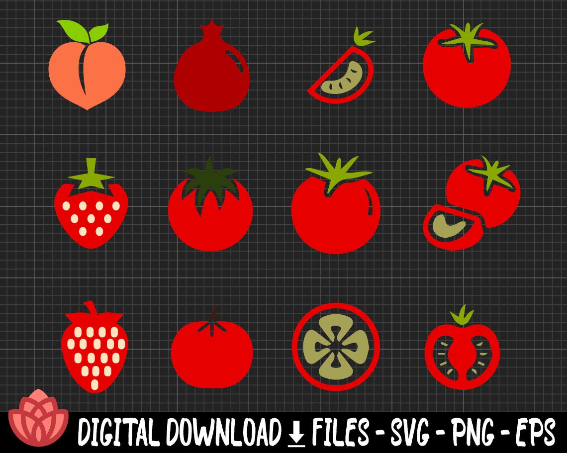 100 Vegetables and Fruits SVG Bundle Vegetables Clipart, Summer Fruit ...