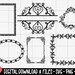 Decorative Frame Svg Bunde, Floral Decorative Frame, Vintage Frames Svg ...