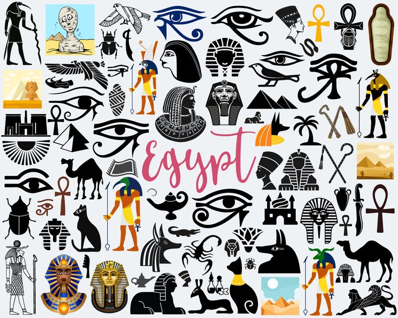 Egypt SVG Bundle, Hieroglyphs, Pyramid, Cleopatra (digital Download) - Etsy