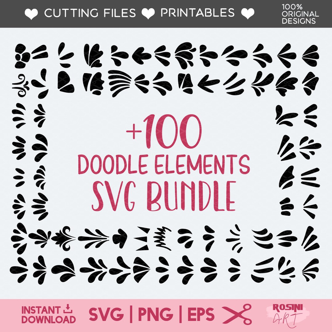 100 Accent Element SVG Bundle Accent Clipart SVG Design - Etsy