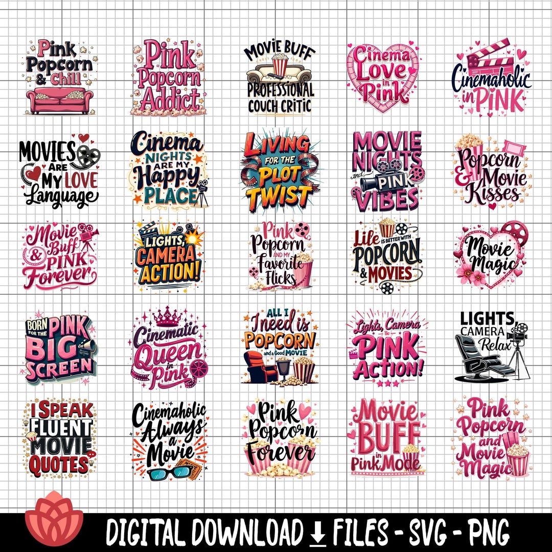 Cinema Svg Bundle, Movie Lover Quotes Svg, Film Reel Designs Svg ...