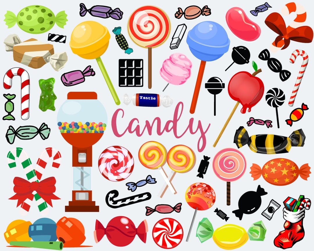 Candy Svg Bunde, Lollipop, Candies, Lollies, Sucker, Gummy,candy Hearts ...