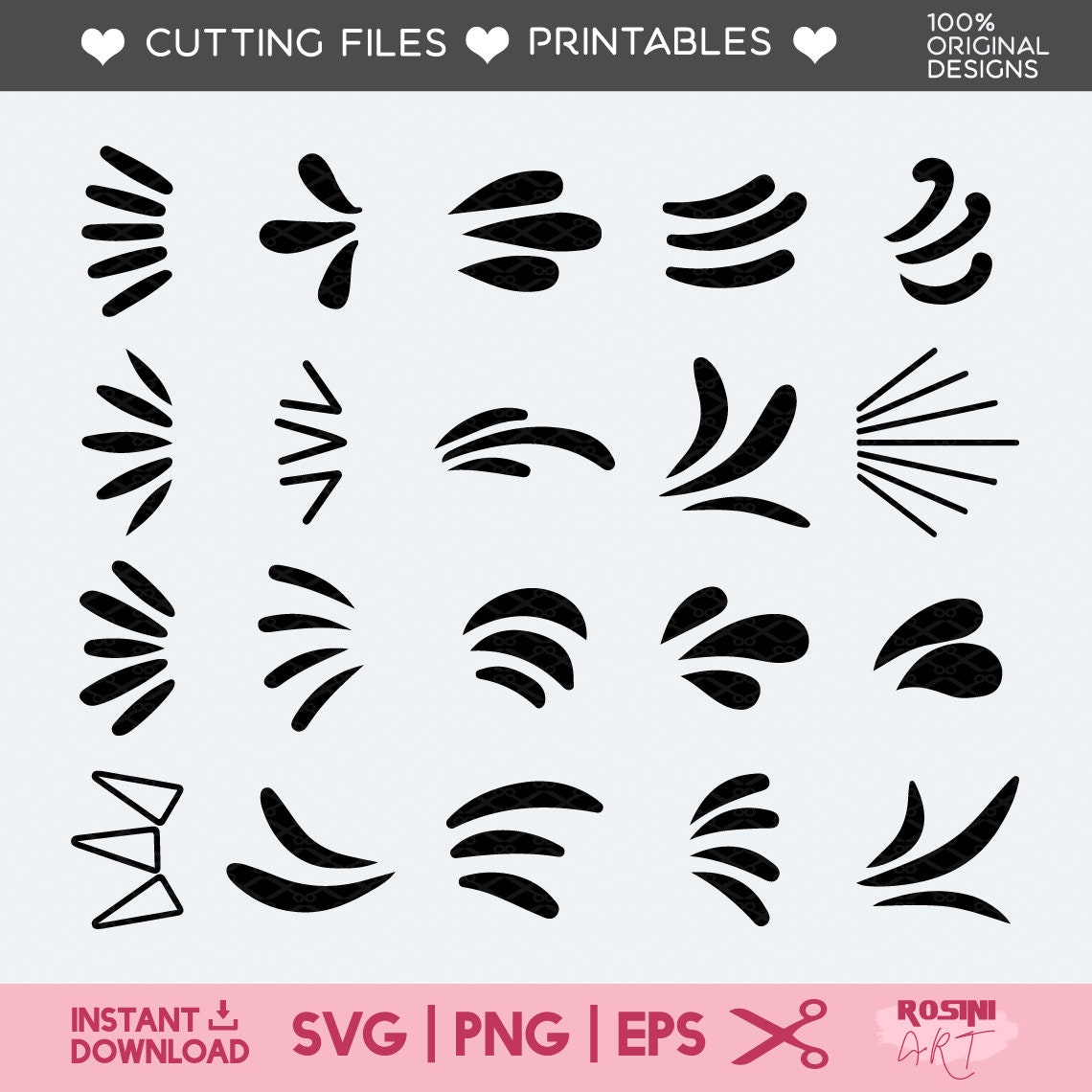 100 Accent Element SVG Bundle Accent Clipart SVG Design - Etsy