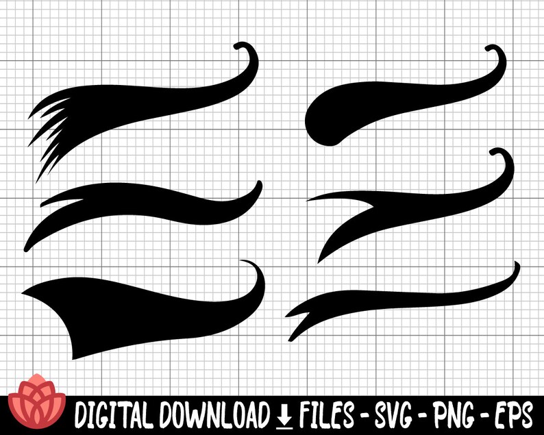 Swooshes Svg Bunde, Text Tails Clipart, Text Tails Monogram Svg, Word ...