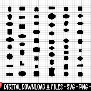 Frame Shapes Svg Bunde, Frame Shapes, Tags Svg, Label Svg, Decorative ...