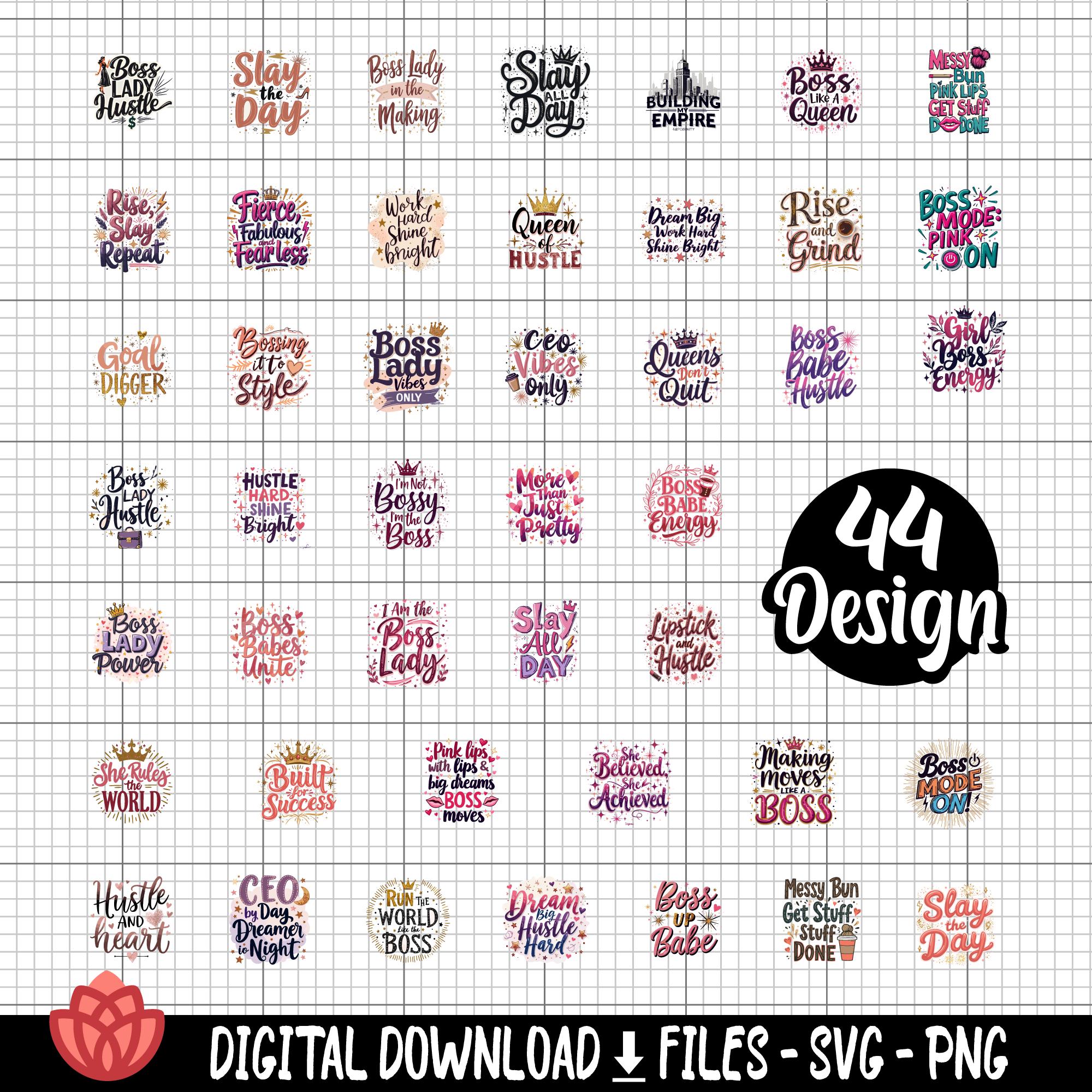 Boss Lady SVG Bundle, Empowering Women Quotes (digital Download) - Etsy