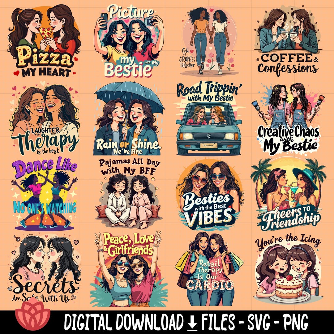 Girlfriend Quotes SVG Bundle, Friendship Designs (digital Download) - Etsy