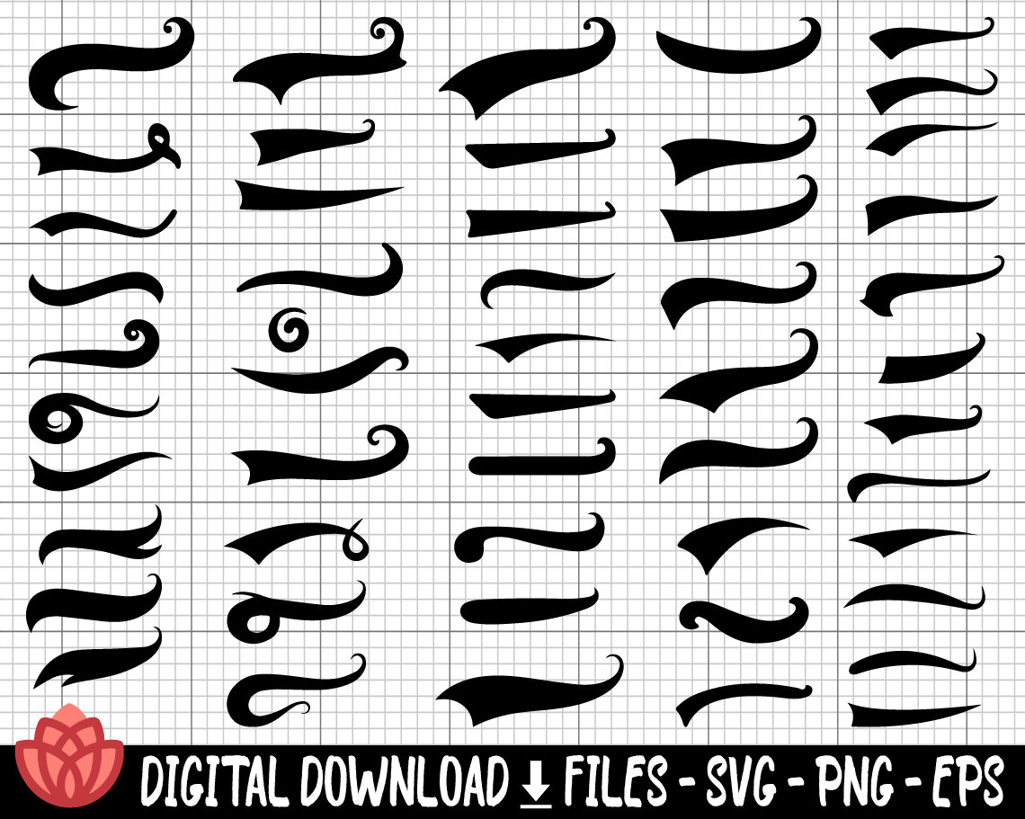 Swooshes Svg Bunde, Text Tails Clipart, Text Tails Monogram Svg, Word ...