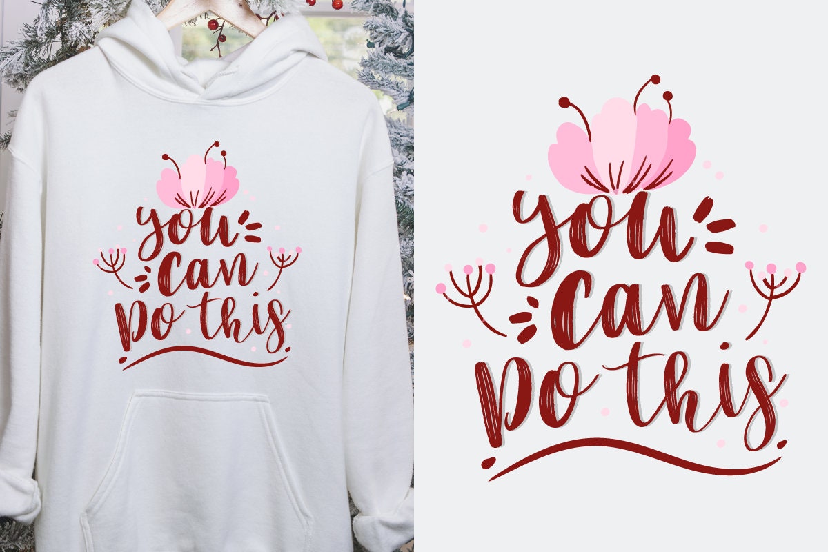 Positive Lettering SVG Bundle With Flowers Positive Quotes - Etsy