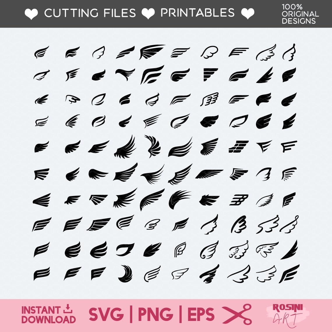 Wings Svg Bunde Wings Vector Set Wings Vector Graphic - Etsy