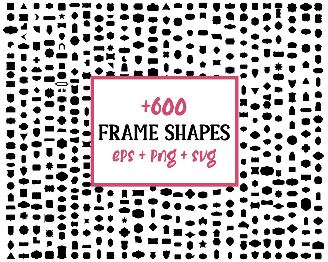 Frame Shapes Svg Bunde, Frame Shapes, Tags Svg, Label Svg, Decorative ...