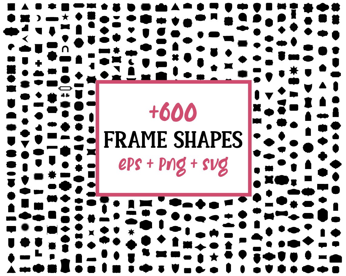600 Frame Shapes SVG Bundle, Labels, Tags (digital Download) - Etsy