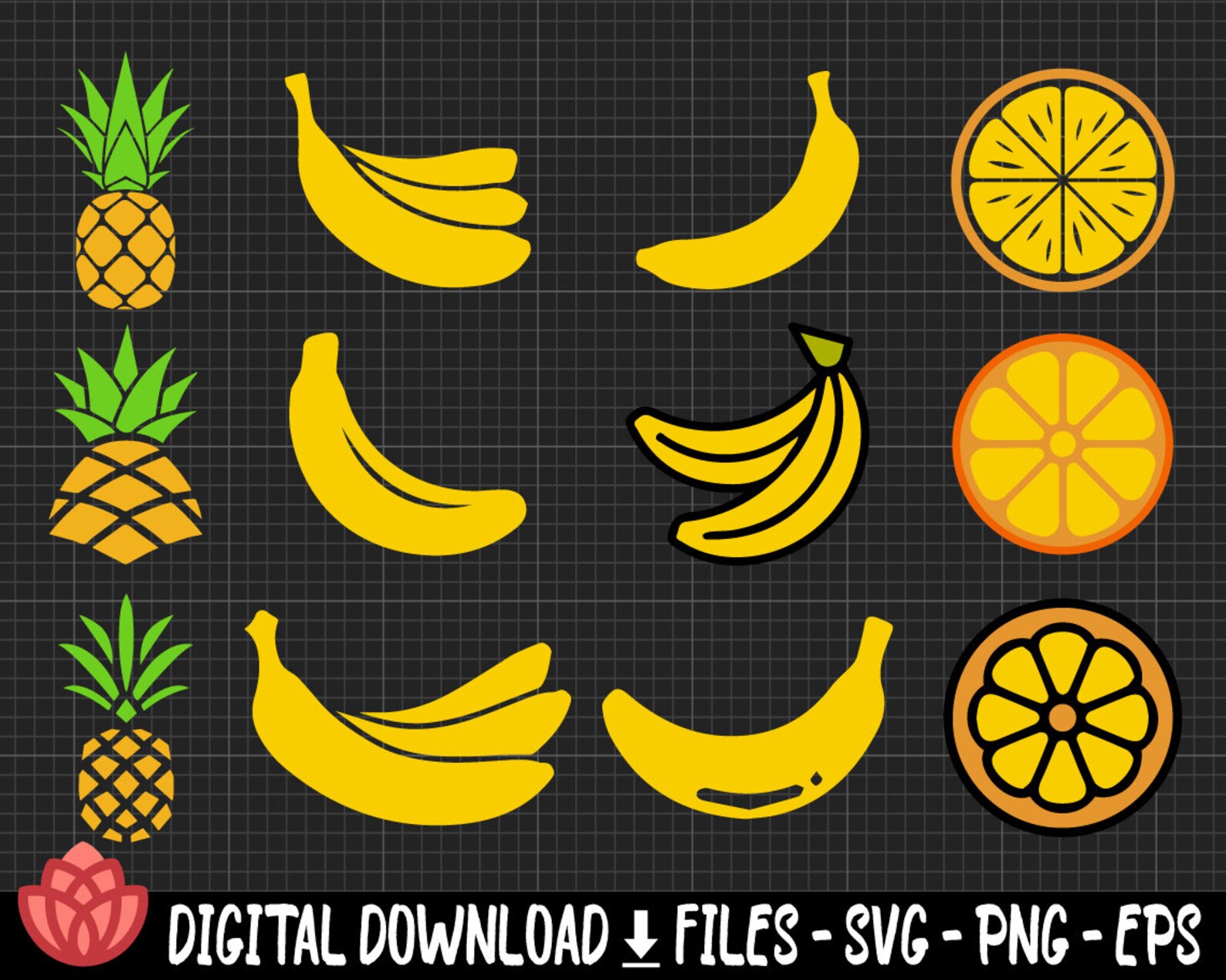 100 Vegetables and Fruits SVG Bundle Vegetables Clipart, Summer Fruit ...