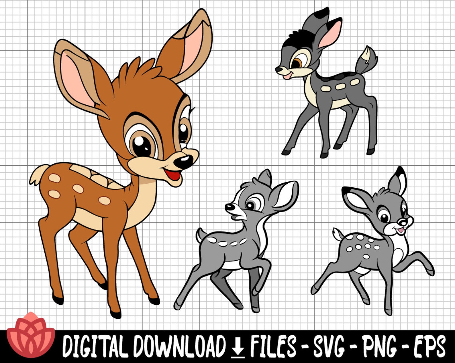 Deer Svg, Deer, Cartoon, Digital Download, Baby Cartoon Deer SVG, Gift ...