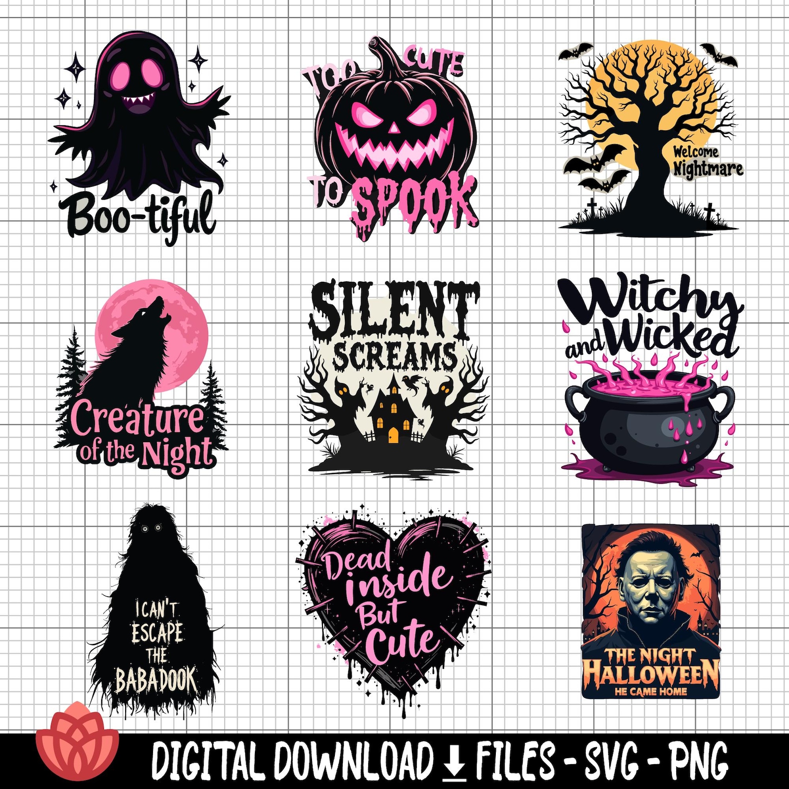Horror Quotes Svg Bundle, Scary Halloween Designs, Creepy Quotes,horror ...