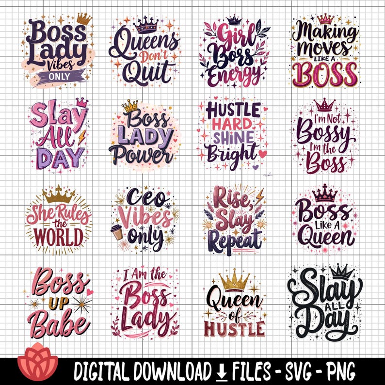 Boss Lady SVG Bundle, Empowering Women Quotes (digital Download) - Etsy