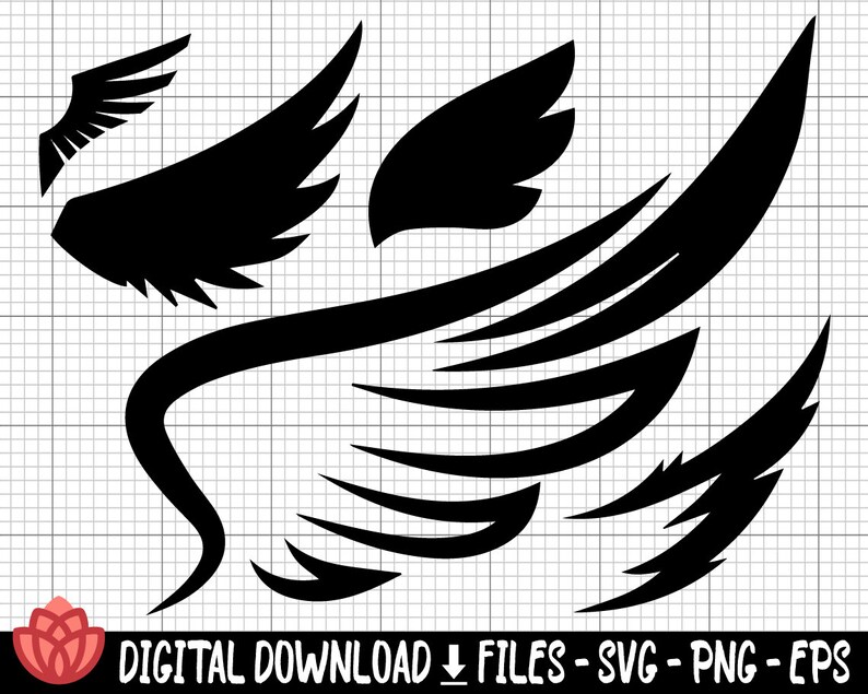 Wings Svg Bunde, Wings Vector Set , Wings Vector Graphic, Wings Cricut ...