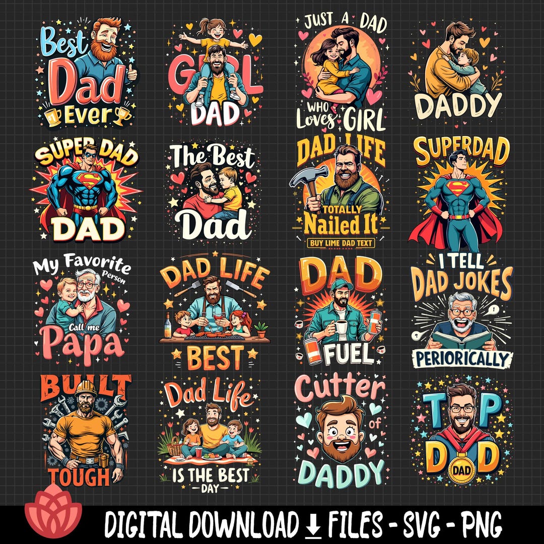 Dad Life Svg Bundle, Funny Dad Quotes Svg, Fatherhood Designs Svg, Dad ...