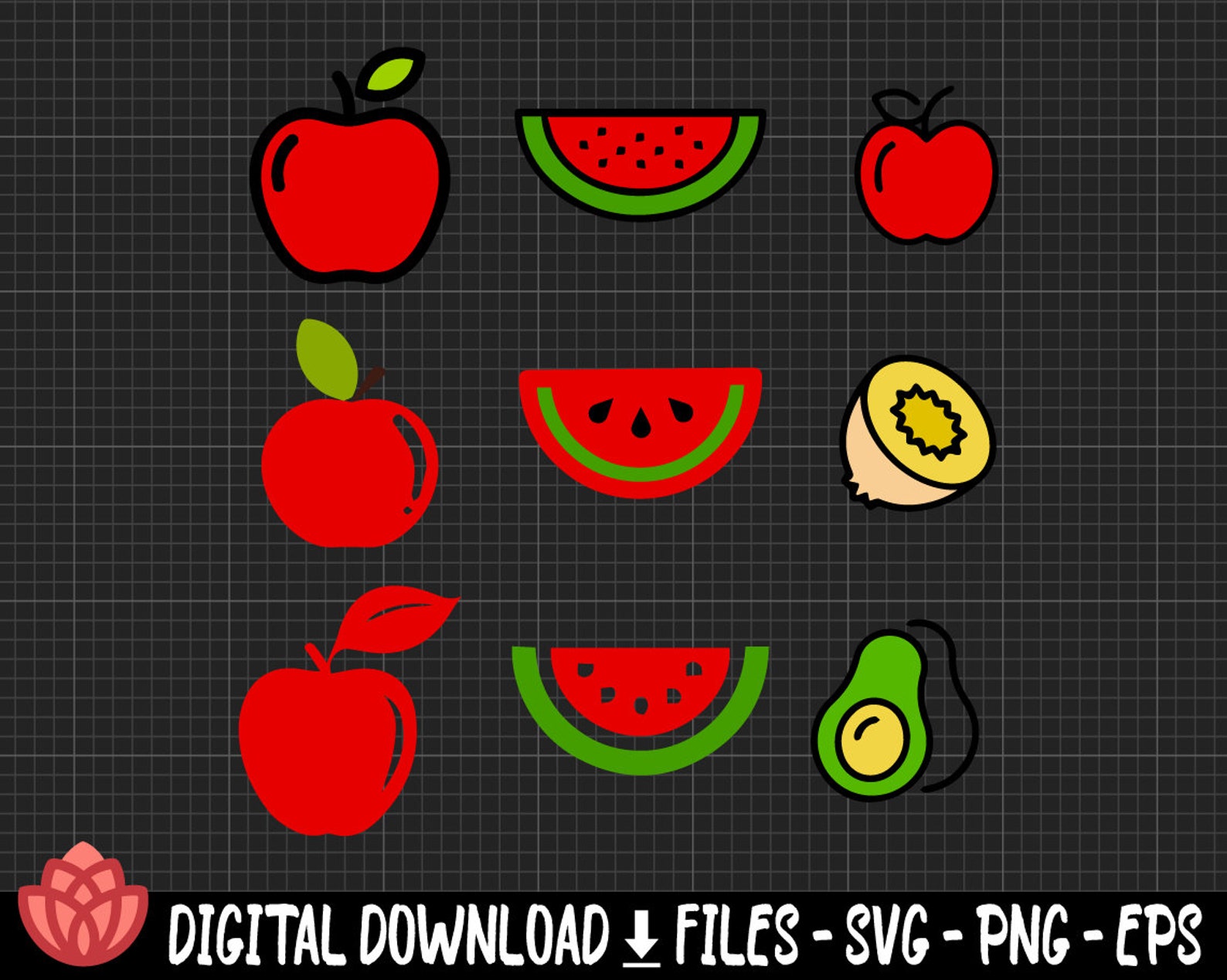 100 Vegetables and Fruits SVG Bundle Vegetables Clipart, Summer Fruit ...