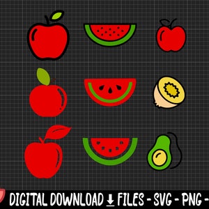 100 Vegetables and Fruits SVG Bundle | Vegetables Clipart, Summer Fruit ...