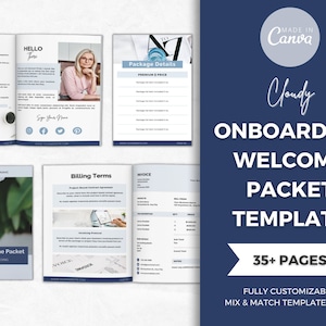 Client Onboarding Welcome Packet Template Edit in Canva Virtual Assistants, Coaches & Business ...