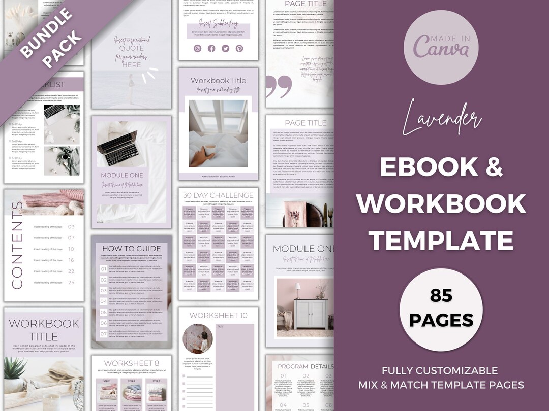 Ebook & Workbook Template | Editable Canva Template | Lead Magnet ...