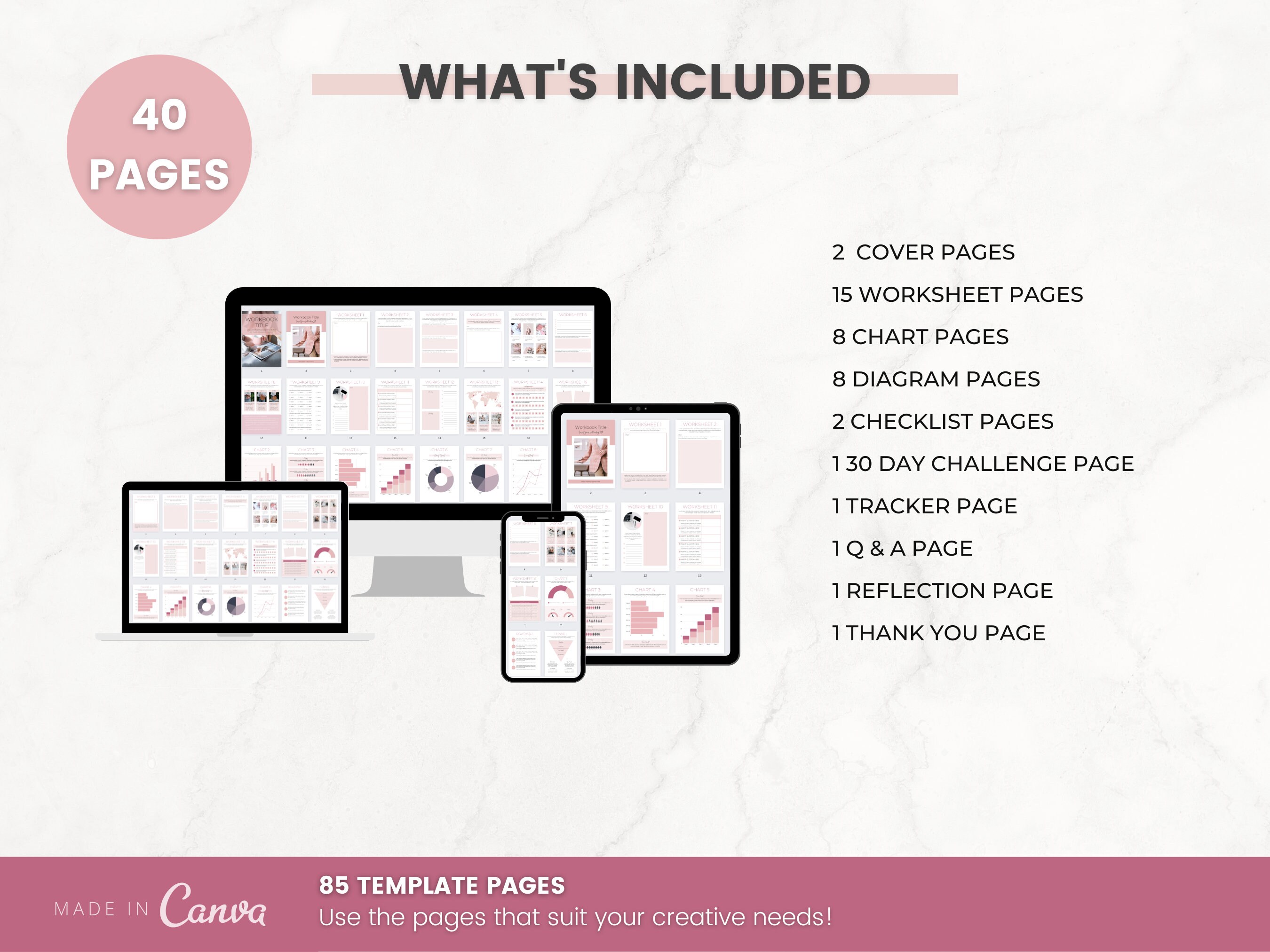 Worksheet & Chart Template Course Creator Workbook Worksheets, Charts ...